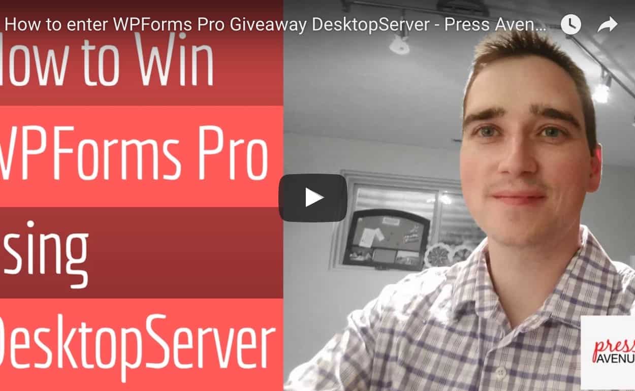 How to Win WPForms Pro from WPBeginner using DesktopServer